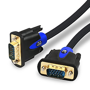 SHD VGA Cable, VGA to VGA HD15 Monitor Cable for PC Laptop TV Projector-6Feet