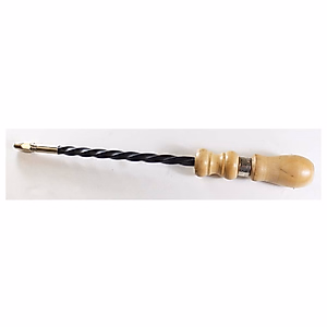 WEDGE 10.5" (26.7 cm) Wooden Handled Push Drill | Forged Steel Shaft | 1/8" (3.2 mm) Collet Capacity | Extra Collet Included | Timeless & Robust Design | Perfect for Craftsmen & DIY Projects