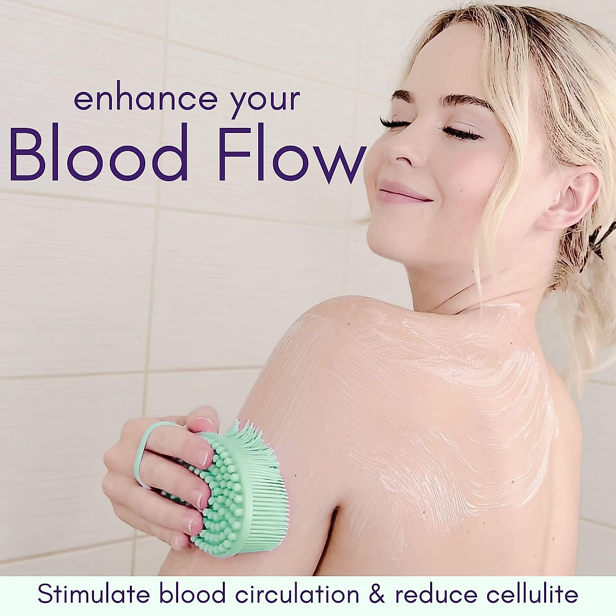 Avilana Silicone Body Scrubber – Dual-Sided Exfoliator for Men & Women, Gentle Loofah Alternative, Easy-to-Clean Silicone Shower Scrubber