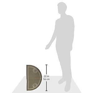 Petmate Arm & Hammer Half Circle Litter Mat, Pearl Tan