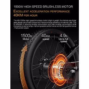 Bezior X Plus Electric Bike for Adults, Foldable 26" x4.0 Fat Tire Electric Bicycle, 1500w Motor 48V 17.5Ah Removable Lithium Battery, Up to 25MPH, 27-Speed Gear and Dual Shock Absorber Ebikes