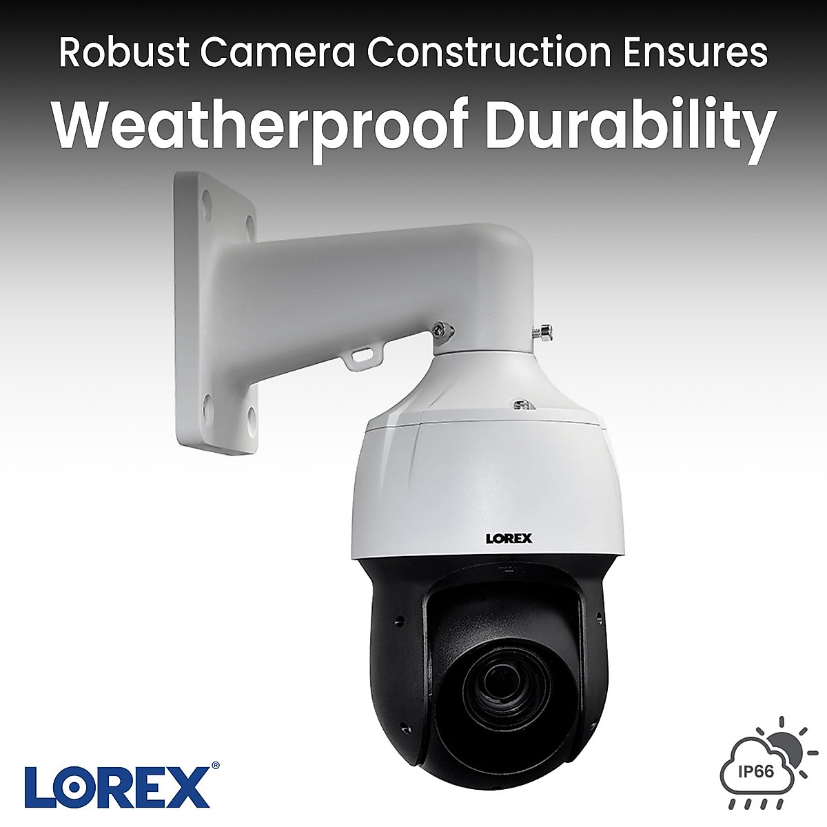 Lorex Fusion 2K HD IP Metal Security Camera – Indoor & Outdoor Surveillance HDR PoE System with Pan Tilt Zoom (PTZ), Color Night Vision, Weatherproof IP66 – 12x Optical Zoom & 16x Digital Zoom