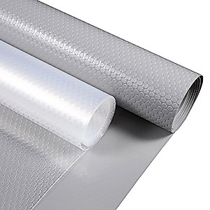 3 Rolls Cabinet Mat Drawer Liner Refrigerator Mat Pad For Kitchen Home, 17.7 x 59 Inch Transparent