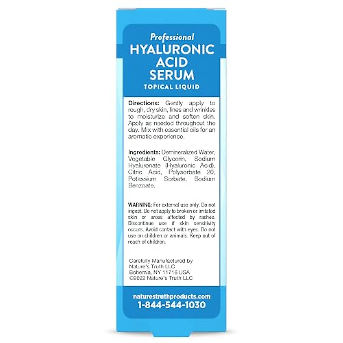 Nature's Truth Hyaluronic Acid Serum for Skin | 1 fl oz | Topical Liquid