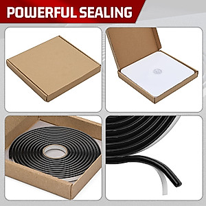 ZXMOTO 13Ft Headlight Sealant Retrofit Refit Butyl Rope Rubber Glue Reseal for Car Headlamps Window Door Windshield (1 Piece)