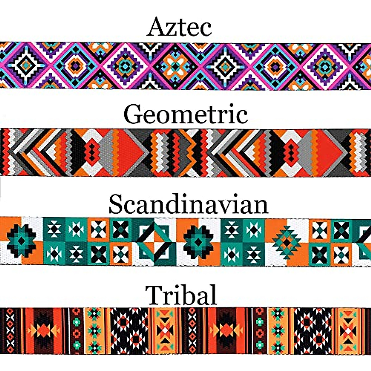 Tribal Dog Collar with Buckle Pattern Aztec Geometric Nylon Pet Collars Small Medium Large Puppy Adjustable Soft Ethnic Boy Girl (Aztec, Neck Fit 10"-13")