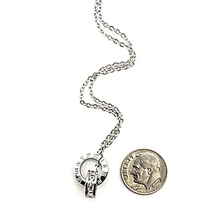 Smiling Wisdom - Timeless Friend Special Friendship Greeting Card with Time Intertwined Double Circle Necklace Gift Set - Best BFF Bestie Woman - Stainless Steel CZ (Silver)