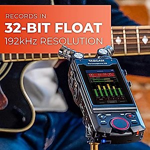 Tascam Portacapture X8 High Resolution 32-bit float Multi-Track Recorder, Portable Recorder, Field Recorder, Music, Podcast, Voice, ASMR, Podcasting