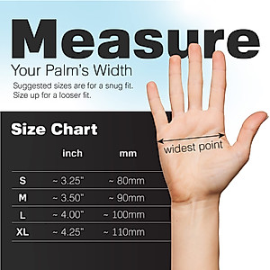 Gloves Disposable Latex Free | 8.5 Mil Heavy Duty Nitrile Gloves Medium| 50 Count Long Disposable Gloves with Extended Cuff, Powder Free, Food Grade & Safe Non Latex Gloves, Rubber Gloves Disposable