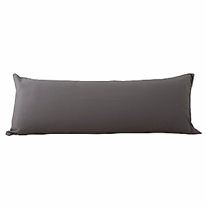 EVOLIVE Ultra Soft Microfiber Body Pillow Cover/Pillowcases 21"x54" with Hidden Zipper Closure (21"x54" Body Pillow Cover, Charcoal Grey)