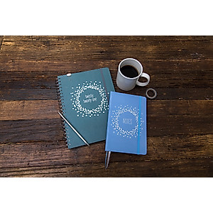 Southworth Premium Journal, 5.5”x 8.25”, Periwinkle Burst Design, Premium 28lb/105 gsm Paper, Medium Book Bound Journal, 3 Ribbon Placeholders, 80 Ruled Sheets/160 Ruled Pages (91931)