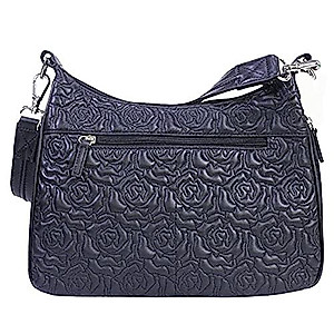 Gun Toten Mamas Embroidered Lambskin Hobo Bag, Black, One Size