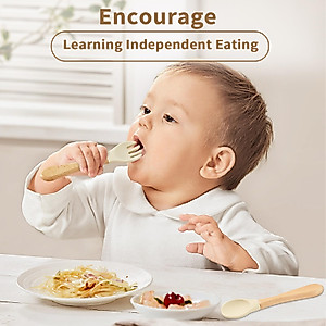 LITTLE RAWR Silicone Baby Spoons and Forks, Toddler Utensils for First Stage Toddler,Soft-Tip Easy on Gums I Baby Training Spoon | Baby Spoons Self Feeding 6 Months, Dishwasher,6 Pack