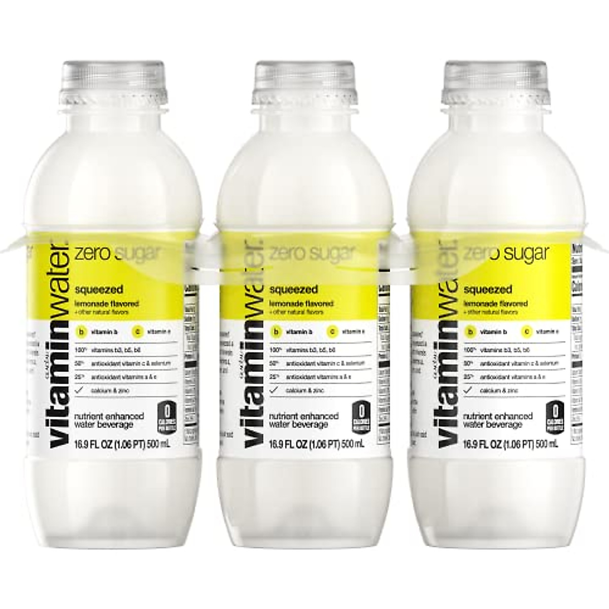 vitaminwater zero Squeezed, 16.9 fl oz (pack of 6)
