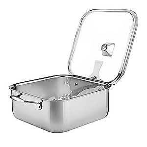 Tramontina Covered Square Roasting Pan Stainless Steel 11 inch, 80116/316DS