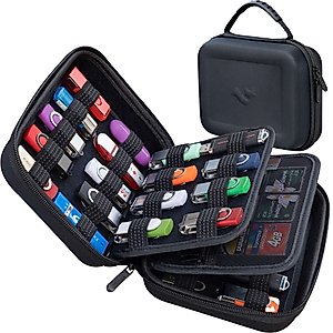 ButterFox Large Capacity 36 USB Thumb Flash Pen Drive Storage Holder/Memory Card SD Card Holder Case/Universial Electronic Accessories Organizer - Medium