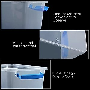 Storage Bins,4 Pack Small Storage Bins Stackable Plastic Cubby Containers with Lids Storage Cubbies Plastic Storage Containers for Classroom Book Bin Toy Organizers for Classroom Book Bin Toy Organizers (Mixed Color)