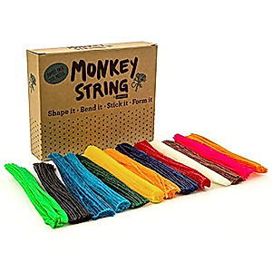 IMPRESA 500 Piece Pack of Original Monkey String (Jumbo Pack) - Bendable, Sticky Wax Yarn Stix, 6 inch Wax Sticks in Bulk - Great Toys for Home and Travel, 13 Colors Products