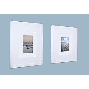 Fox Hollow Furnishings 11x14 Compact Concealed Recessed Picture Frame Medicine Cabinets (Contemporary White)
