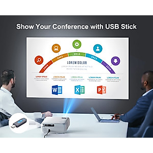 5G WiFi Bluetooth Projector 4K Support, 460 ANSI Native 1080P WIMIUS W6 Outdoor Movie Projector with 300" Display, 4P/4D Keystone, 50% Zoom, Video Projector Compatible iOS/Android/TV Stick/PS4/PPT