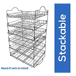 Utopia Kitchen Storage Can Rack Organizer, Stackable Can Organizer Holds Upto 36 Cans for Kitchen Cabinet or Pantry (Chrome)