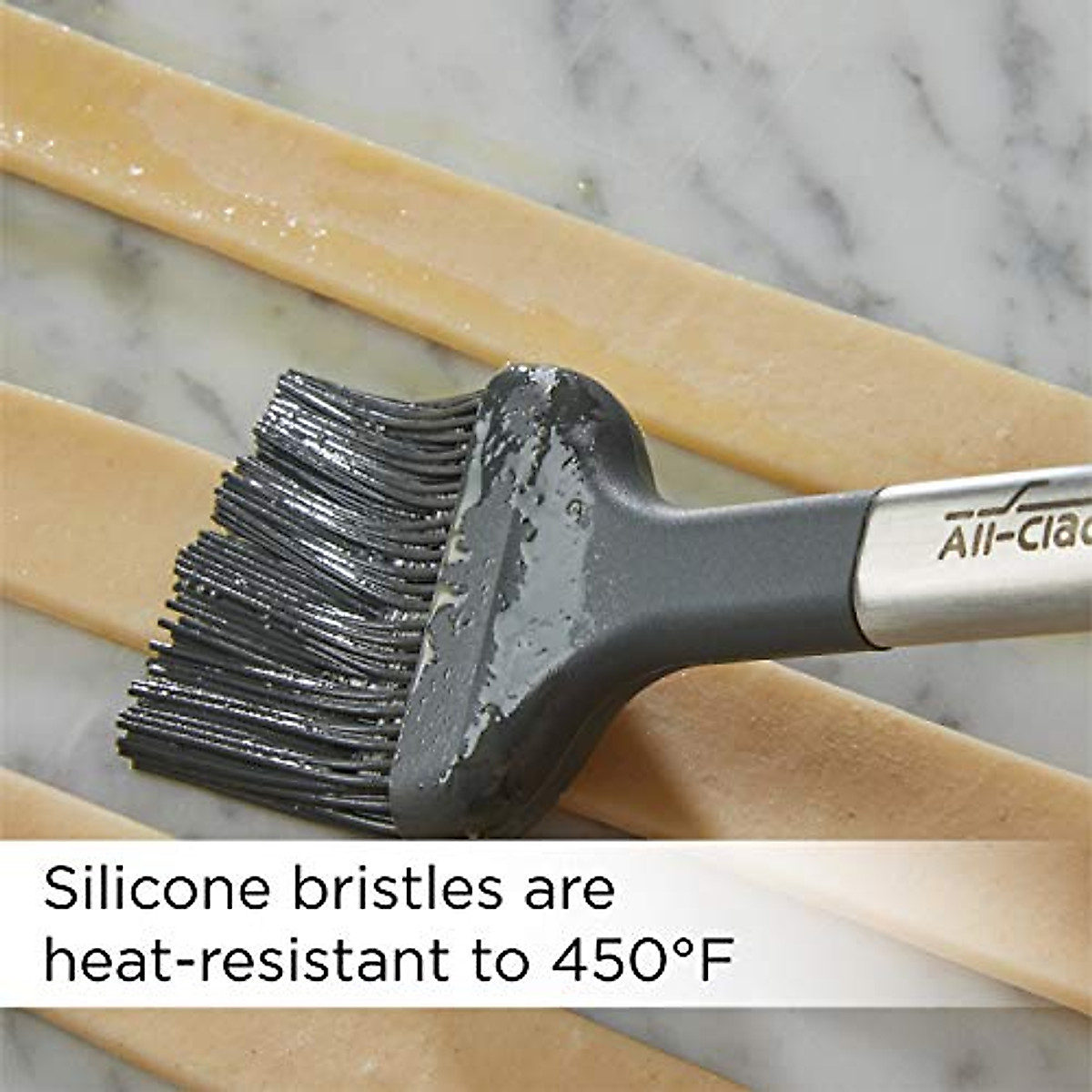 All-Clad Specialty Silicone Kitchen Gadgets Pastry Brush Kitchen Tools, Kitchen Hacks Silver