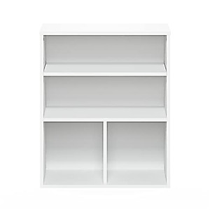 Furinno Pasir 3 Tier Display Bookcase, White