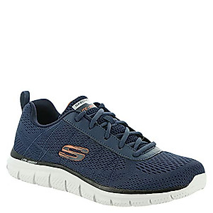 Skechers Men's Track Moulton Oxford, Navy/Orange, 13 Wide