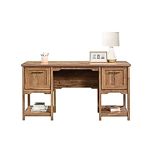 Sauder Coral Cape Desk, L: 58.62" x W: 23.47" x H: 30.0", Sindoori Mango Finish