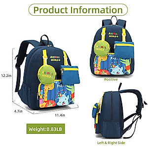 willikiva Cute Dinosaur Kids backpack for Girls Boys Preschool kids 3-5 Toddler(Giraffe)