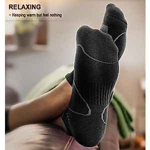 BULLIANT Men Running Socks 6Pairs-Ankle Athletic Socks Wicking Cushioned for Men Walking-Arch Compression Support(6Pairs,Shoes Size:Men 13-15)