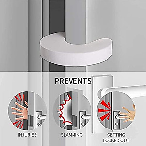 [8 Pack] BYETOO Door Finger Pinch Guards,Baby Proof Door Slam Stopper,Protect Child Fingers with Soft Foam Guard,Prevent Finger Pinch Injuries,Slamming Door,Child or Pet from Getting Locked in Room