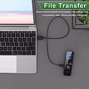 Howabo 60H Digital Voice Recorder, 64GB Metal Housing Audio Recorder, USB C Voice Activated Recorder for Lectures Meeting Class Interview