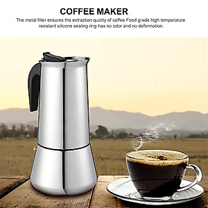Hemoton 1pc Stainless Steel Pot Stovetop Espresso Maker Stainless Steel Stainless Steel Espresso Maker Stainless Steel Tea Kettle Espresso Coffee Pot Crafting Supplies Concentrate