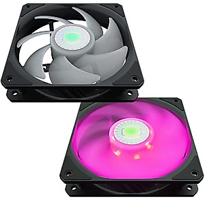 Cooler Master SickleFlow 120 V2 RGB Square Frame Fan, RGB 4-Pin Customizable LEDs, Air Balance Curve Blade, Sealed Bearing, 120mm PWM Control for Computer Case & Liquid Radiator