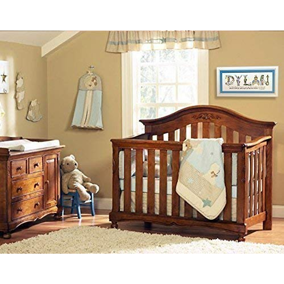 The Christian Alphabet Personalized Baptism gifts for boys 10x20 inches matted print optional frame custom baptism gift for baby boys