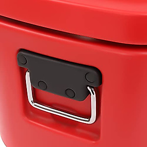 Gdrasuya10 Insulated Soup Carrier Coolers, Commercial 2.5 Gallon Food Warmer Box Large Insulation Barrel Cooler or Hot Carrier for Restaurant, Canteen, Home, Red