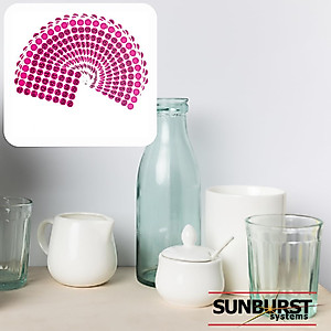 Sunburst Systems 7035 Priced Garage Sale Stickers, 1,000 Count Pre-Printed Labels, Pink