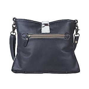 Myra Bag Blue Labyrinth Leather & Hairon Bag S-3982