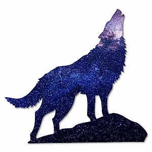 Cosmic Howling Wolf Laptop Sticker Keyboard, Keypad Vinyl Compatible with iPad Macbook MacBook Pro Air 13" 15" 17" Laptop Decal K9 Dog Wolf Silhouette