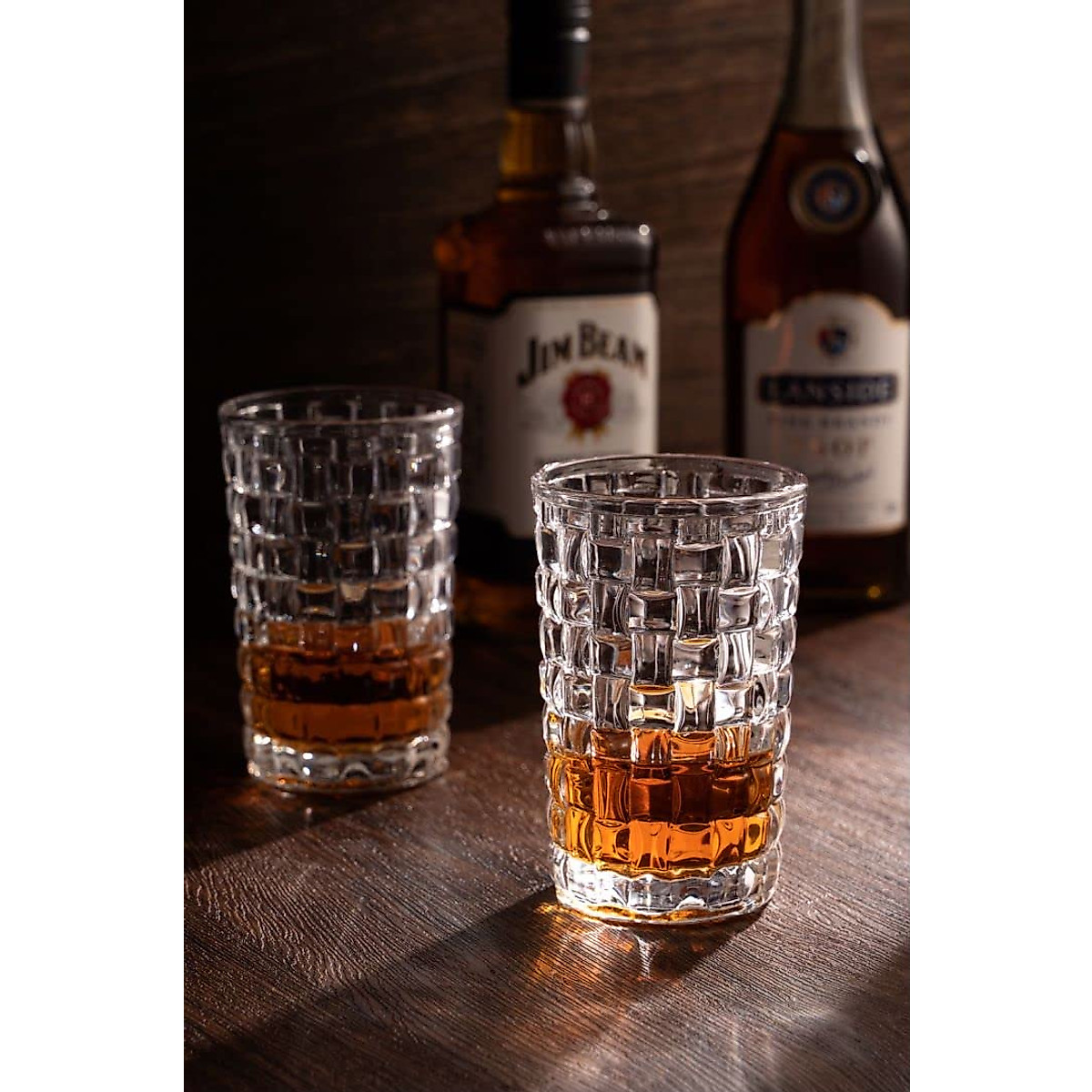 NiLor Clear Water Glasses Drinking Glasses 12 Ounce, Whiskey Glasses set of 6 Wine Glasses Highball, Good for Party Wedding