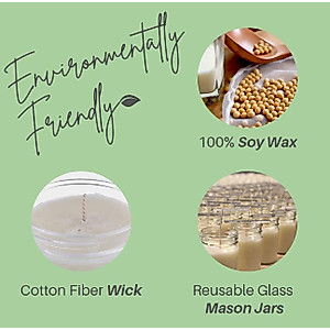 Nika's Home Coconut Lime Verbena Soy Candle - 12oz Mason Jar - Non-Toxic Soy Candle-Hand Poured Candle- Handmade, Long Burning Candle-Highly Scented Candle-All Natural, Clean Burning Candle