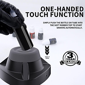 Mini Vortex Mixer 10000RPM Lab Mixer, Air Brush Paint Mixer, Paint Mixer for Ink,Lab Vortex Shakers for Gel, Lab Paint Mixer,Built-in Rechargeable Battery - Black