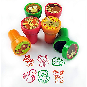 Tiny Mills 24 Pcs Woodland Animals Stampers for Kids