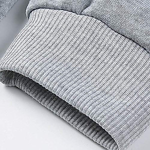 Thenlian Personality Men's Winter Casual Slim Long Sleeve Sweatshirt Pullover Top Blouse(XXL, Gray)