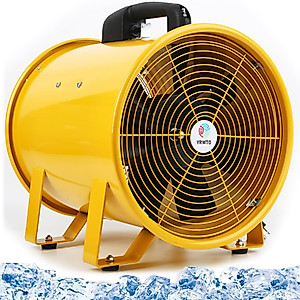 YRWTO High Velocity 12 Inch Air Mover Blower Fan, Portable Ventilation Fan for Cooling, Ventilating, Drying Wet Areas, Blows 3900 m3/h Fumes, Odors at Commercial Sites