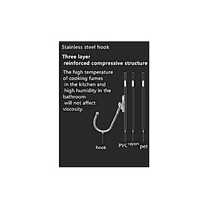 FMWQZ Suitable Wall Hook 33lbs/15Kg (Maximum) Transparent Reusable Seamless Hook Coat Hook, Practical Towel Bathtub Ceiling Hook (10 Sets)