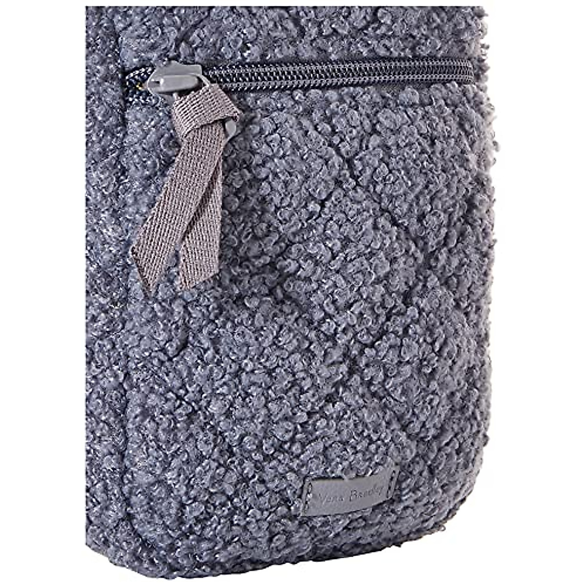 Vera Bradley Women's Teddy Fleece Sherpa RFID Small Convertible Crossbody Purse, Thunder Blue, One Size