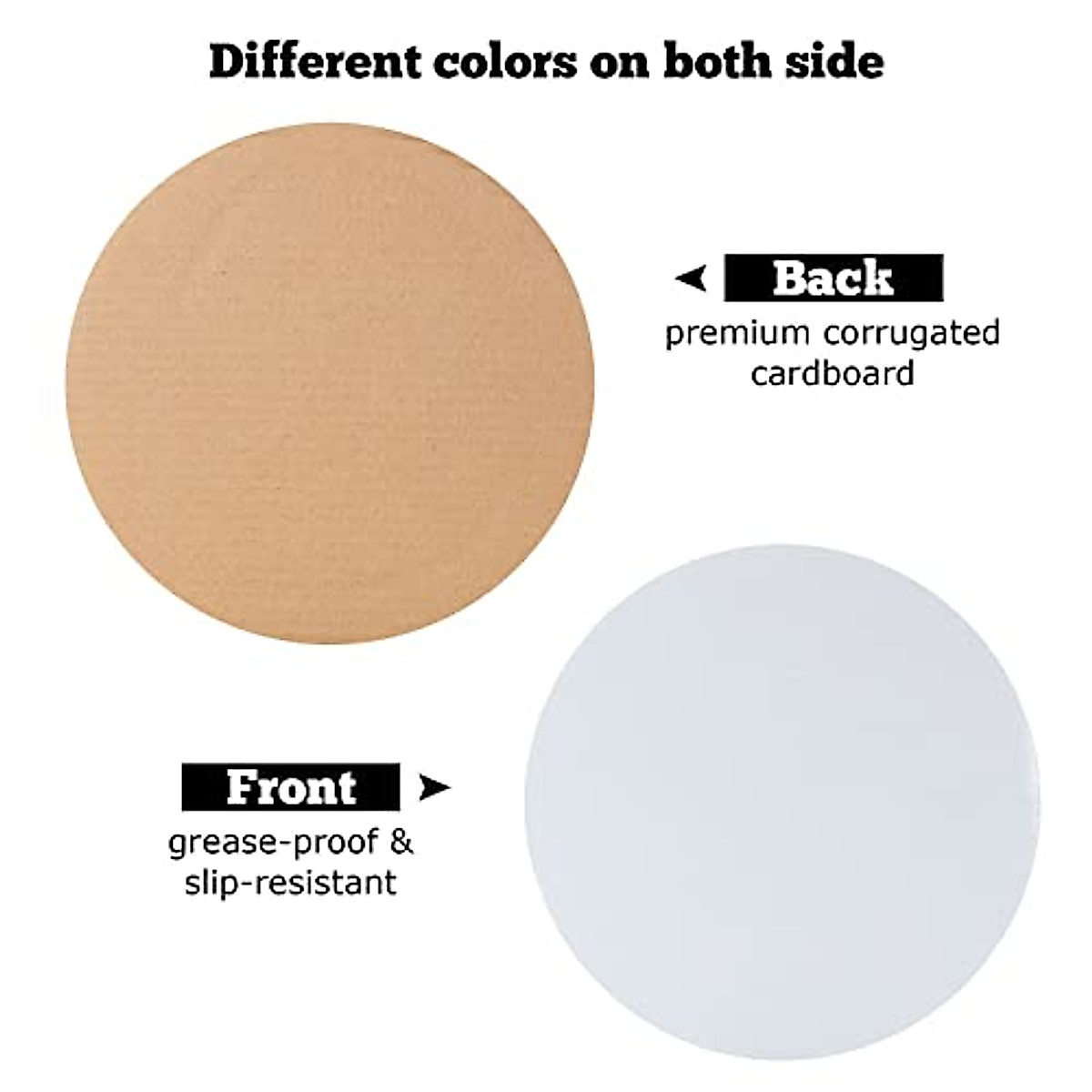 ZOEYES 50 PCS 10 inch Cake Board Round Cake Circles Cake Base Cardboard Cake Boards for Cake Pizza Decorating Supplies