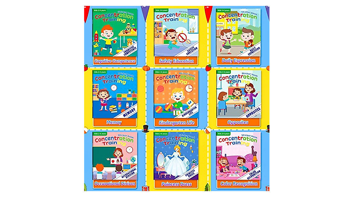 Sticker & Activity Books for Kids 1-6: 20 Fun Learning Sets
